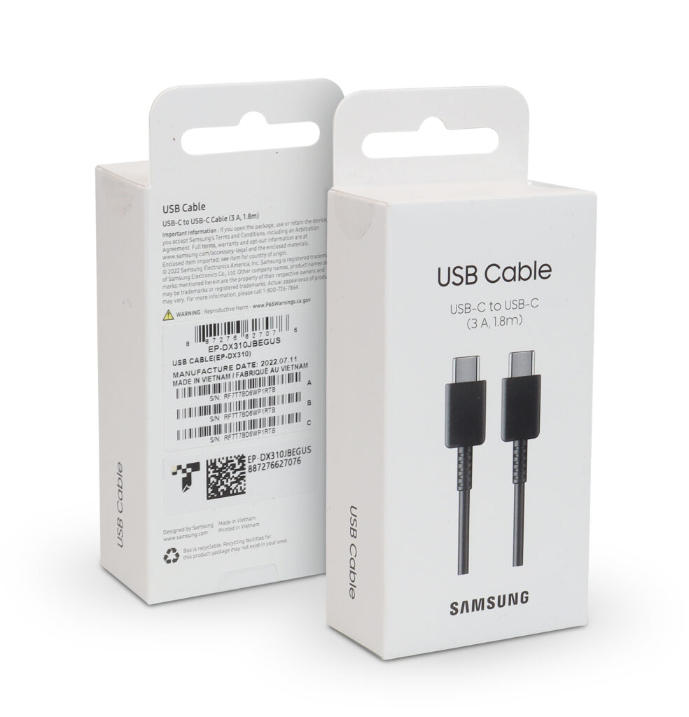 Samsung Type-C To Type-C Cable 6ft (3A) Black - Repairs Bay